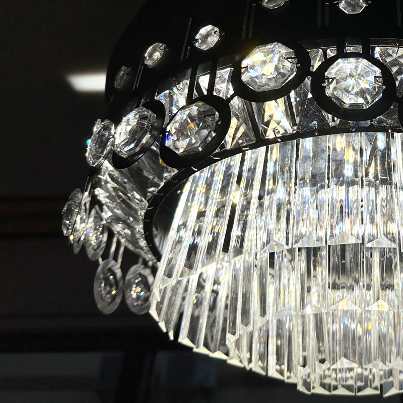 House of Hampton® 42" Filza 4 - Blade LED Smart Crystal Ceiling Fan with Remote Control and ...